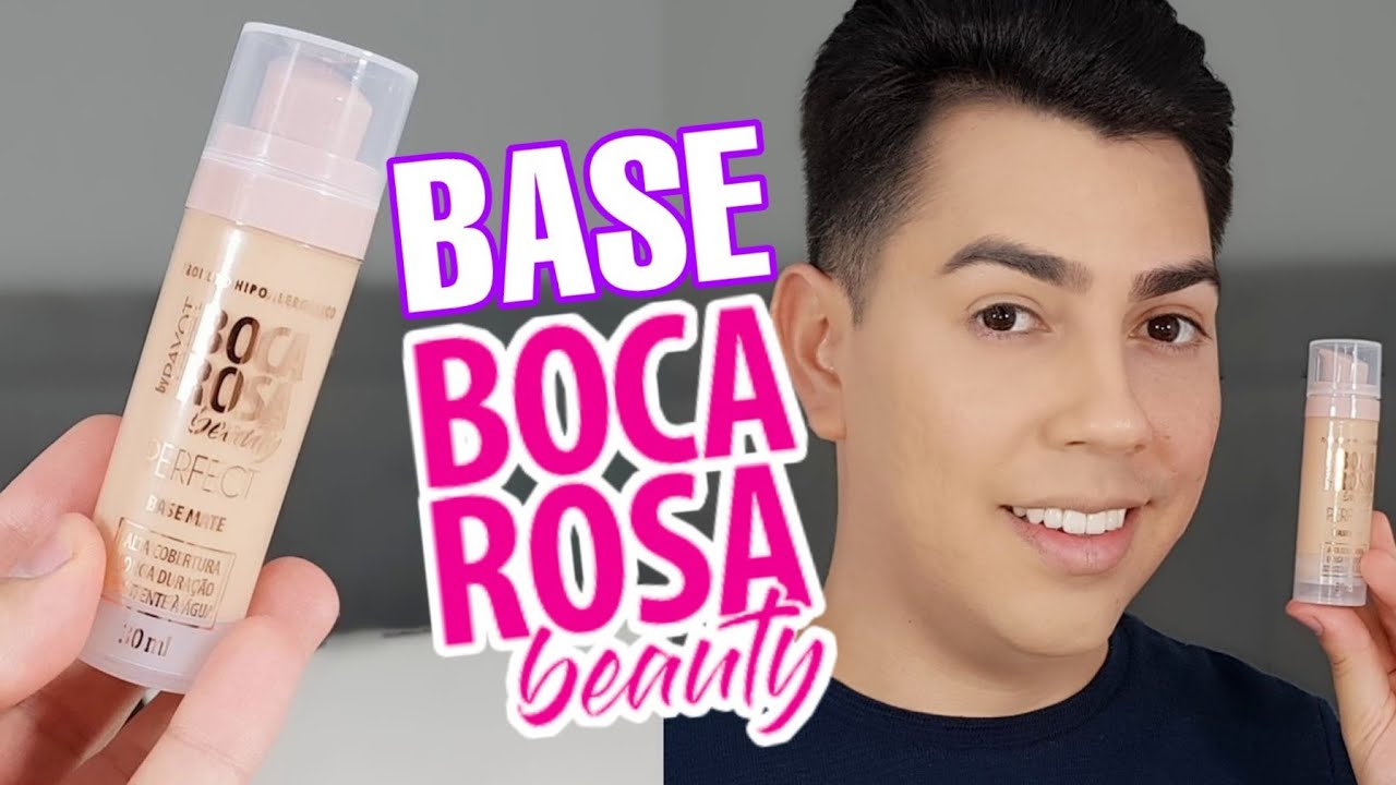 RESENHA DA BASE BOCA ROSA BEAUTY - YouTube