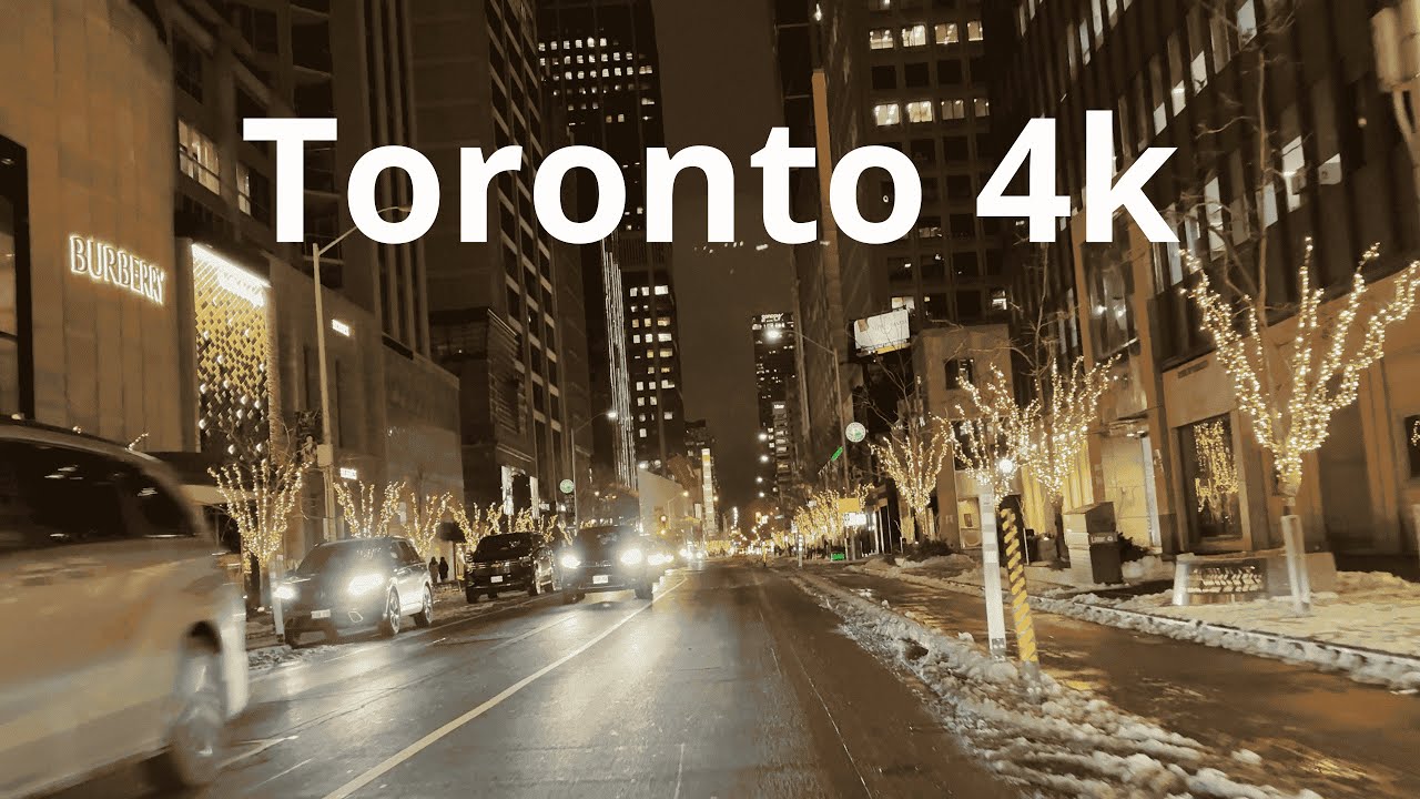 Christmas Eve Drive Through Toronto - YouTube