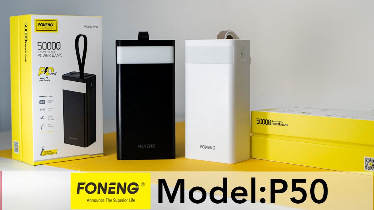 Foneng P50 I 50,000mah Power Bank - YouTube