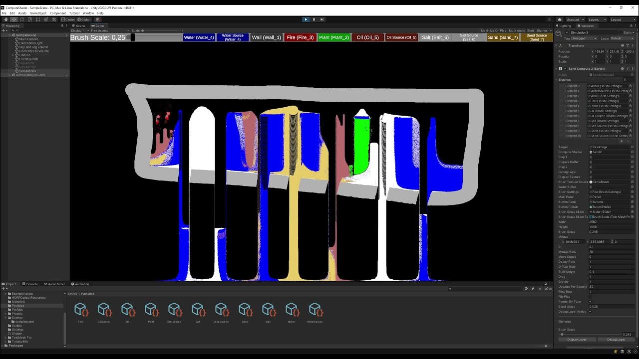 Falling Sand with Compute Shader in Unity - YouTube
