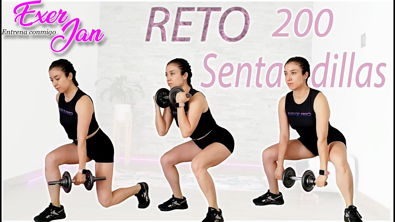 Reto 200 Sentadillas con peso para tonificar piernas 🔥 - YouTube