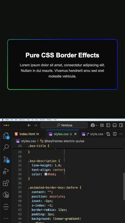 🚀 Animated Border Styles Using Html And Css No Javascript Webdevelopment Coding Animation