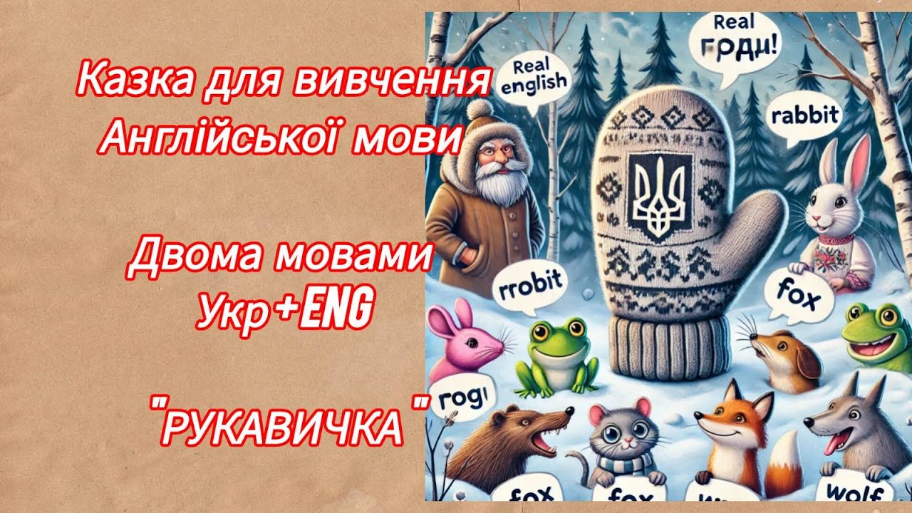 Казка 'Рукавичка | Learn English with the Ukrainian Folktale 'The ...