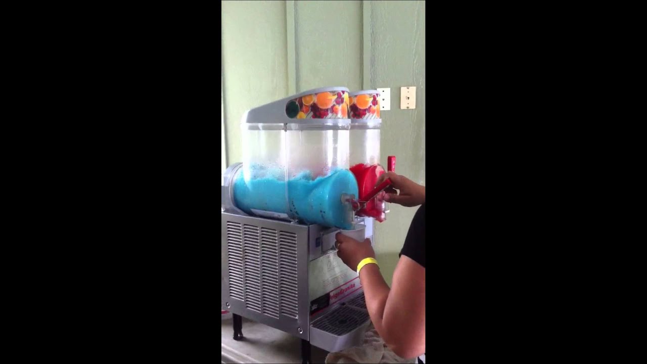 Double barrel slushy machine - YouTube