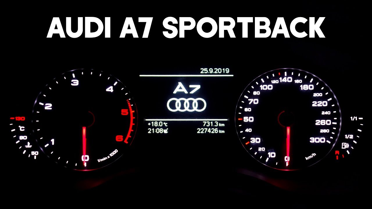Audi A7 Speedometer Display Functions - YouTube