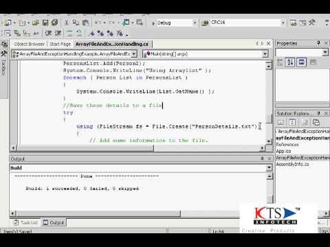 Array file and exception handling using C# NET| C#.NET Video Tutorial ...