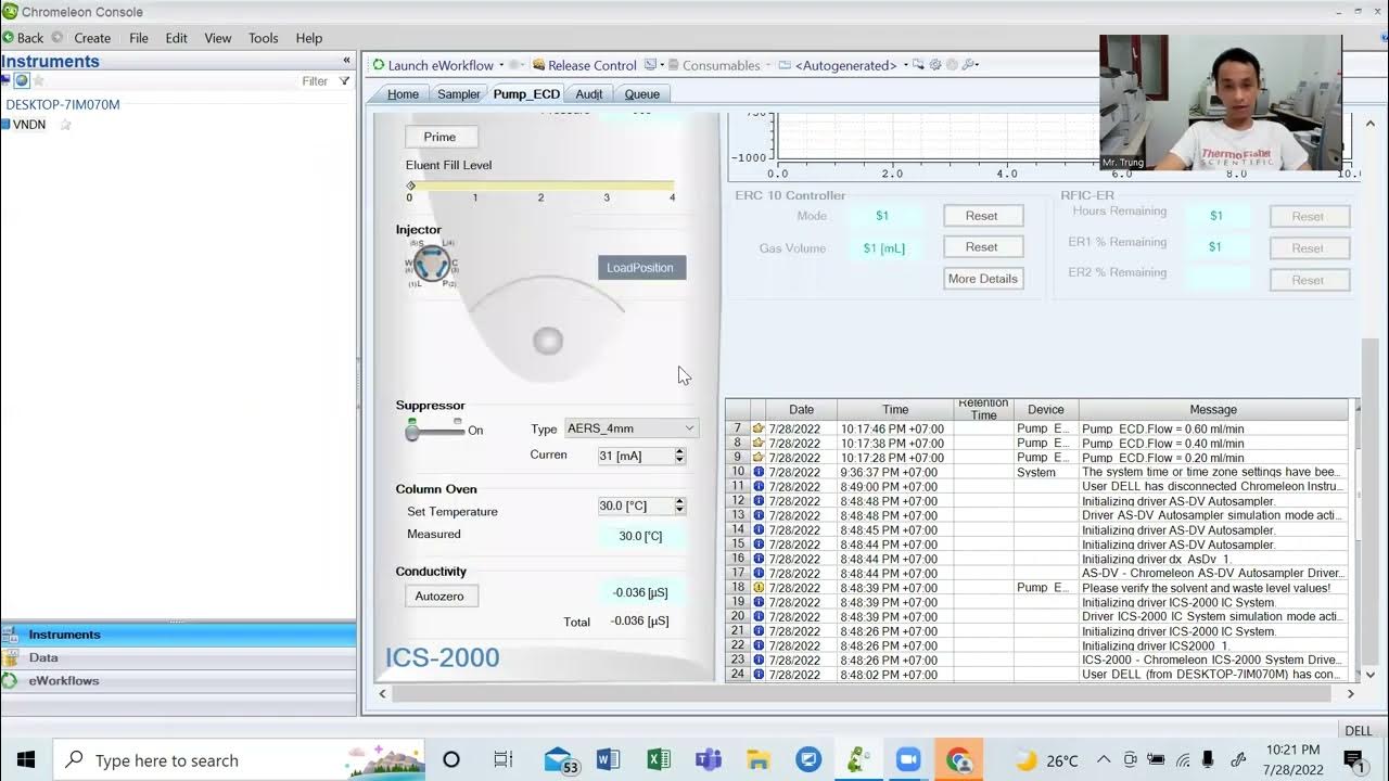 Part 2: How to use Chromeleon 7 to run Thermo Scientific Dionex IC Systems - YouTube