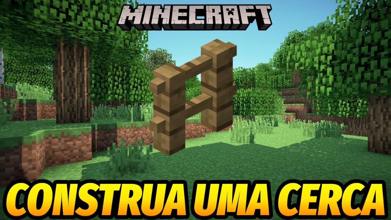 Como fazer Cerca e Porteira no Minecraft - YouTube