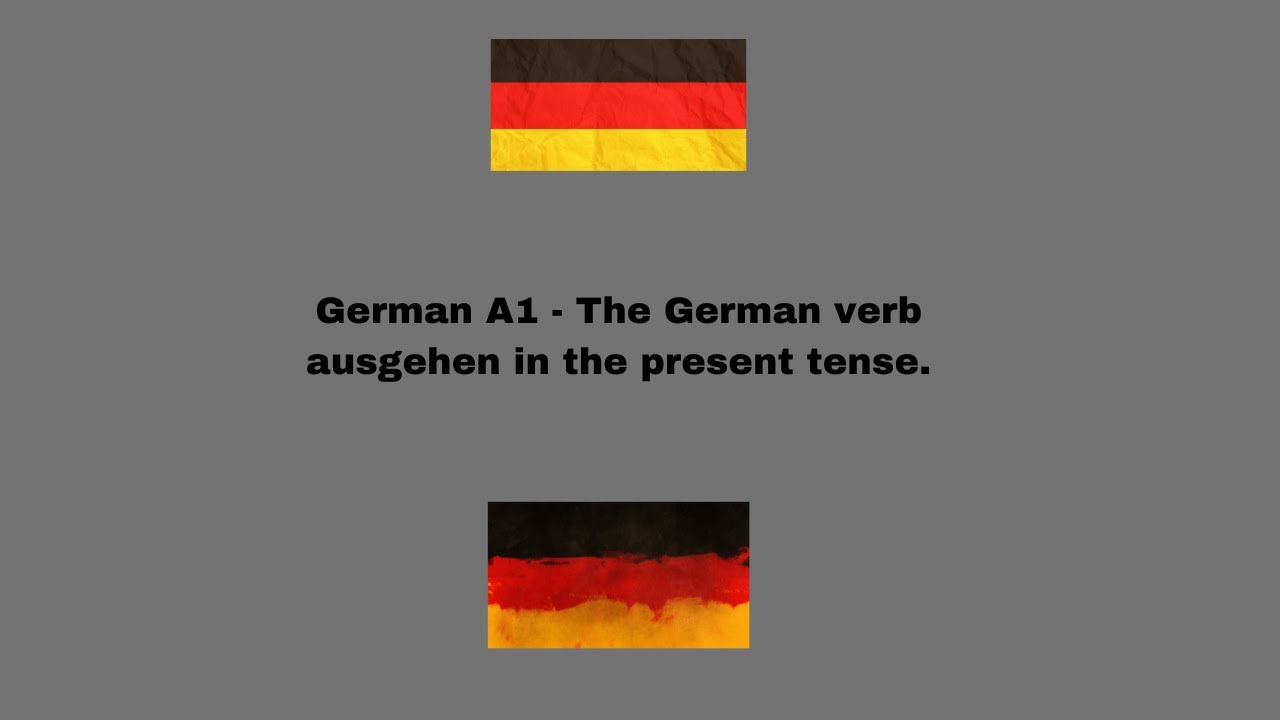 German A1 - The German verb ausgehen in the present tense - YouTube