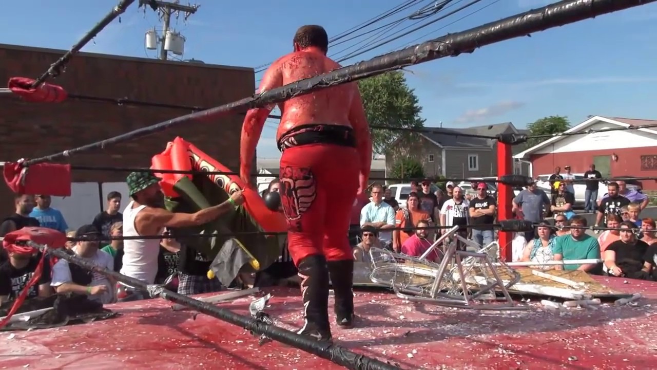 Wrestling deth match Dale Patricks vs Josh Crane vs Markus Crane vs ...