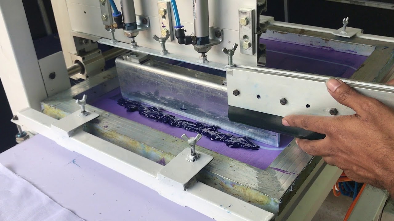 Semi Automatic Screen printer - YouTube