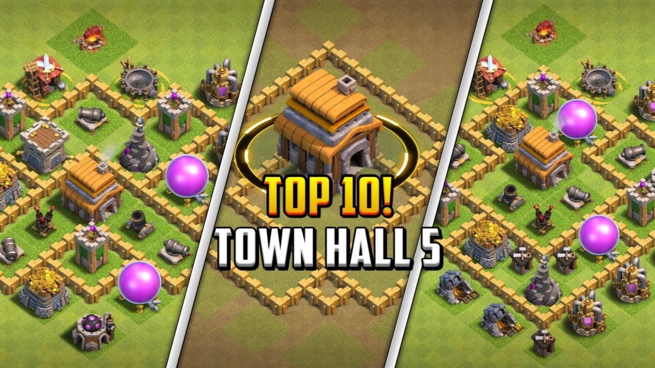 TOP 10! Town Hall 5 (TH5) Base Layout + Copy Link 2024 | Clash of Clans ...