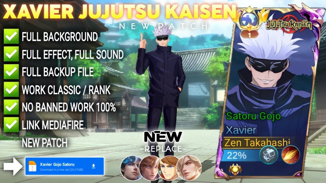 SCRIPT SKIN XAVIER JUJUTSU KAISEN - GOJO SATORU | NO PASSWORD | FULL ...