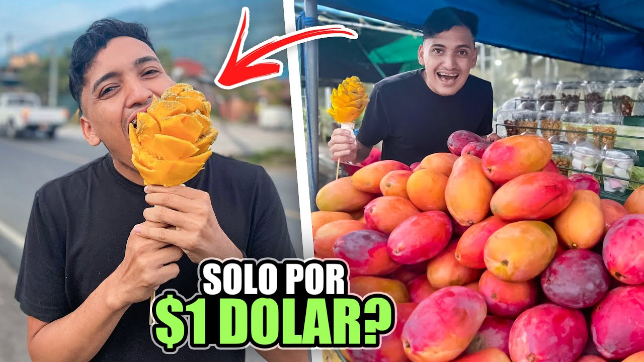 COMPRAMOS MANGOS GIGANTES POR $1😱? en LAS CALLES de El Salvador - YouTube