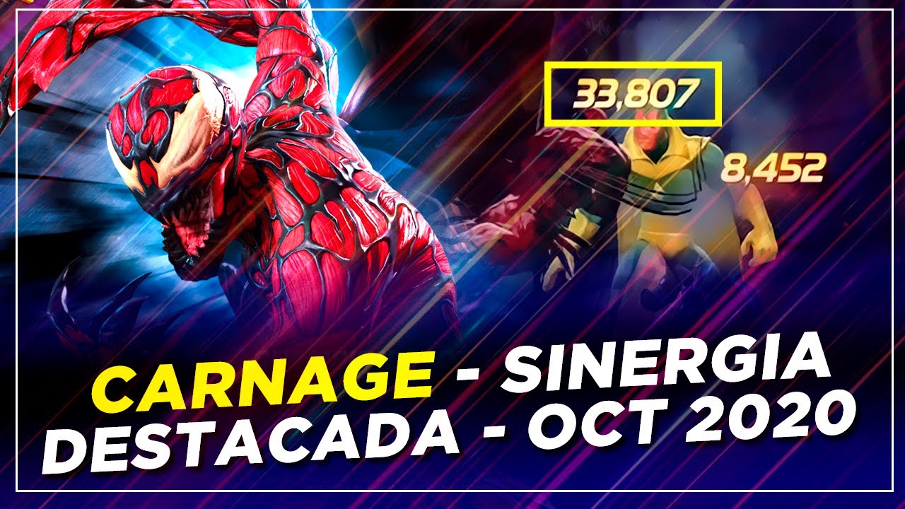 CARNAGE SINERGIA GAMEPLAY MARVERL BATALLA MCOC - YouTube