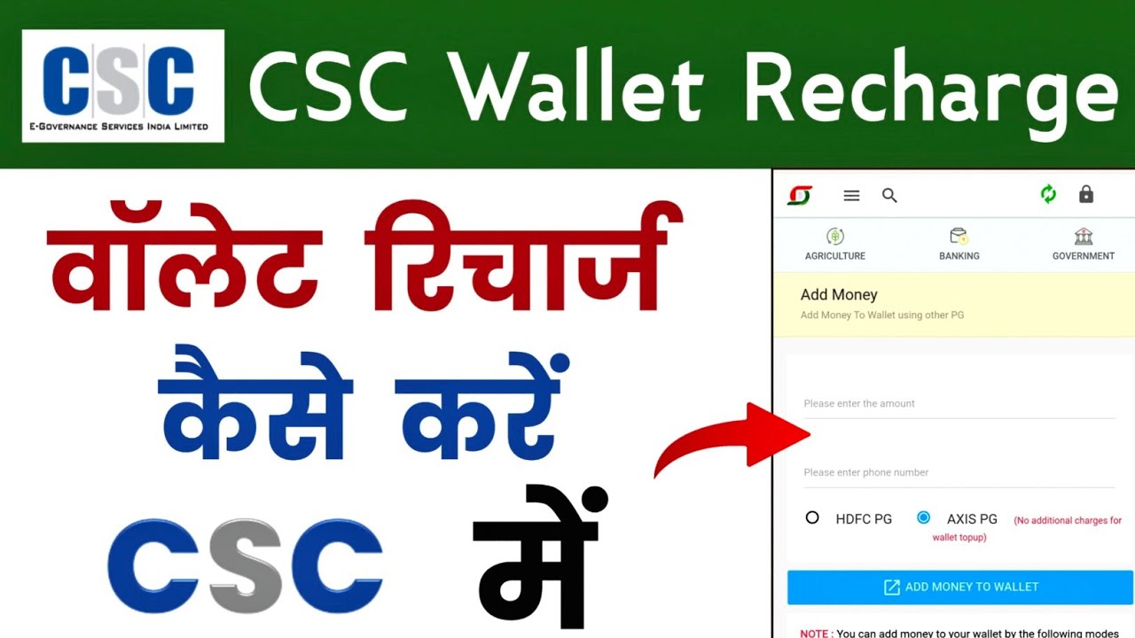 CSC Wallet Recharge Kaise Kare | Digital Seva Portal Wallet Recharge ...