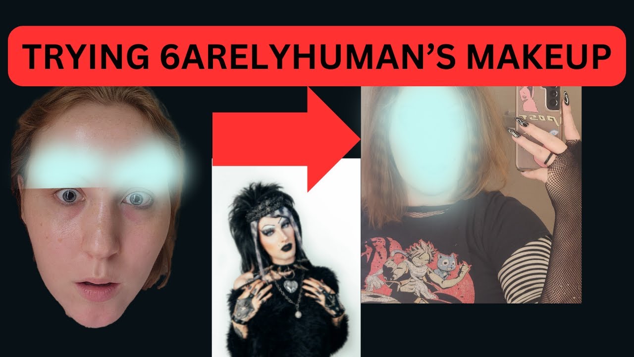 TRYING 6ARELY HUMAN'S MAKEUP(punk to scene transformation) - YouTube