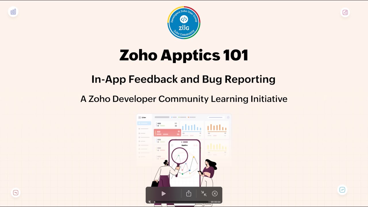 Zoho Apptics 101 – Part 5 – In-App Feedback and Bug Reporting - YouTube