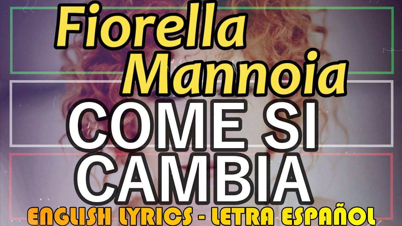 COME SI CAMBIA - Fiorella Mannoia - 1984 (Letra Español, Englis Lyrics ...