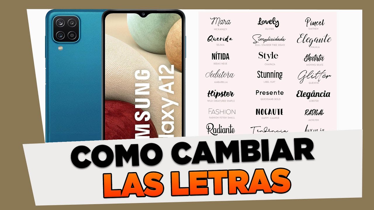 Como Cambiar la Fuente Letras del Samsung Galaxy A12 - YouTube