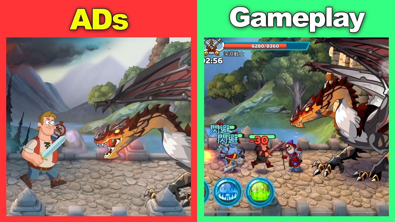 Hustle Castle - Mobile Games Ads vs. Gameplay - YouTube