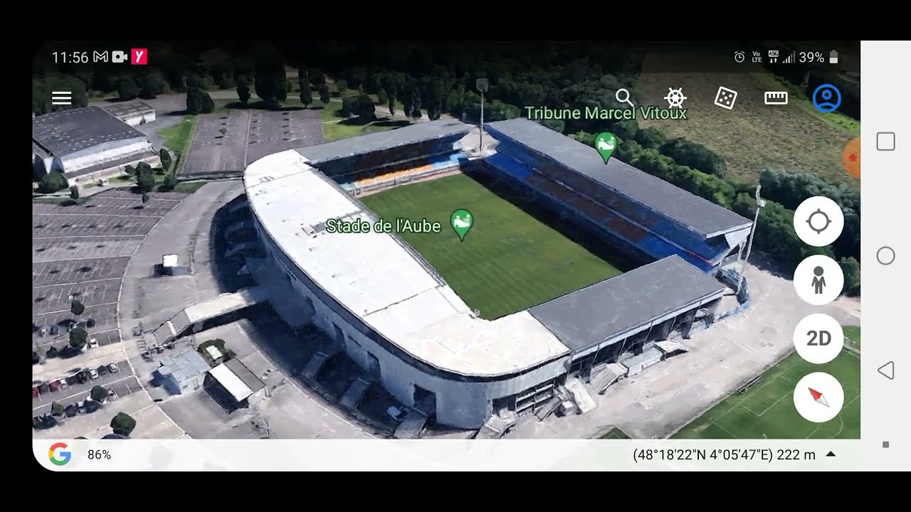 L'aube stadium / France stadiums / Troyes fc stadium / Google Earth 3D ...