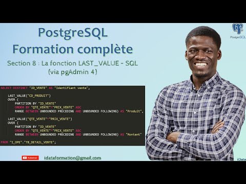 La fonction LAST_VALUE – SQL (via pgAdmin 4) - PostgreSQL - YouTube