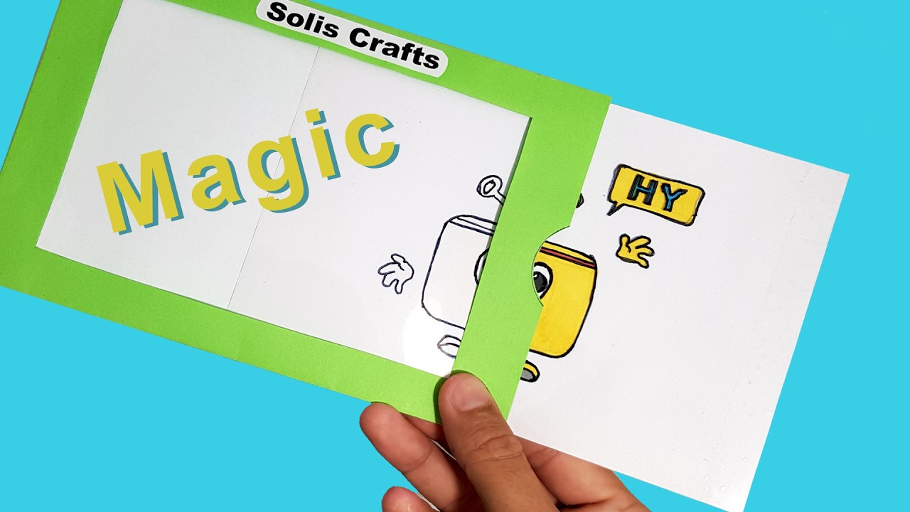 DIY Magic Card - Black and White to Colourful Magic Toy - Paper toy ...