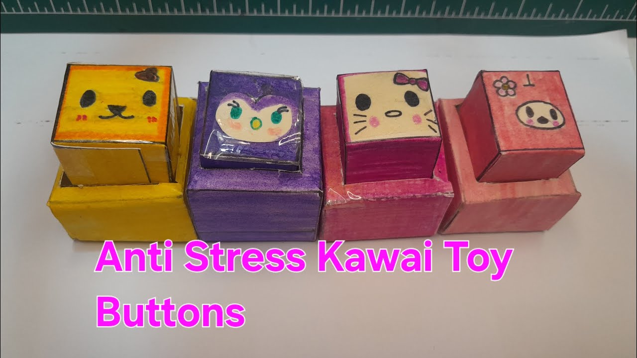 DIY #Anti Stress Toy #Sanrio Paper Keyboard Buttons #Kawai #Papercraft ...