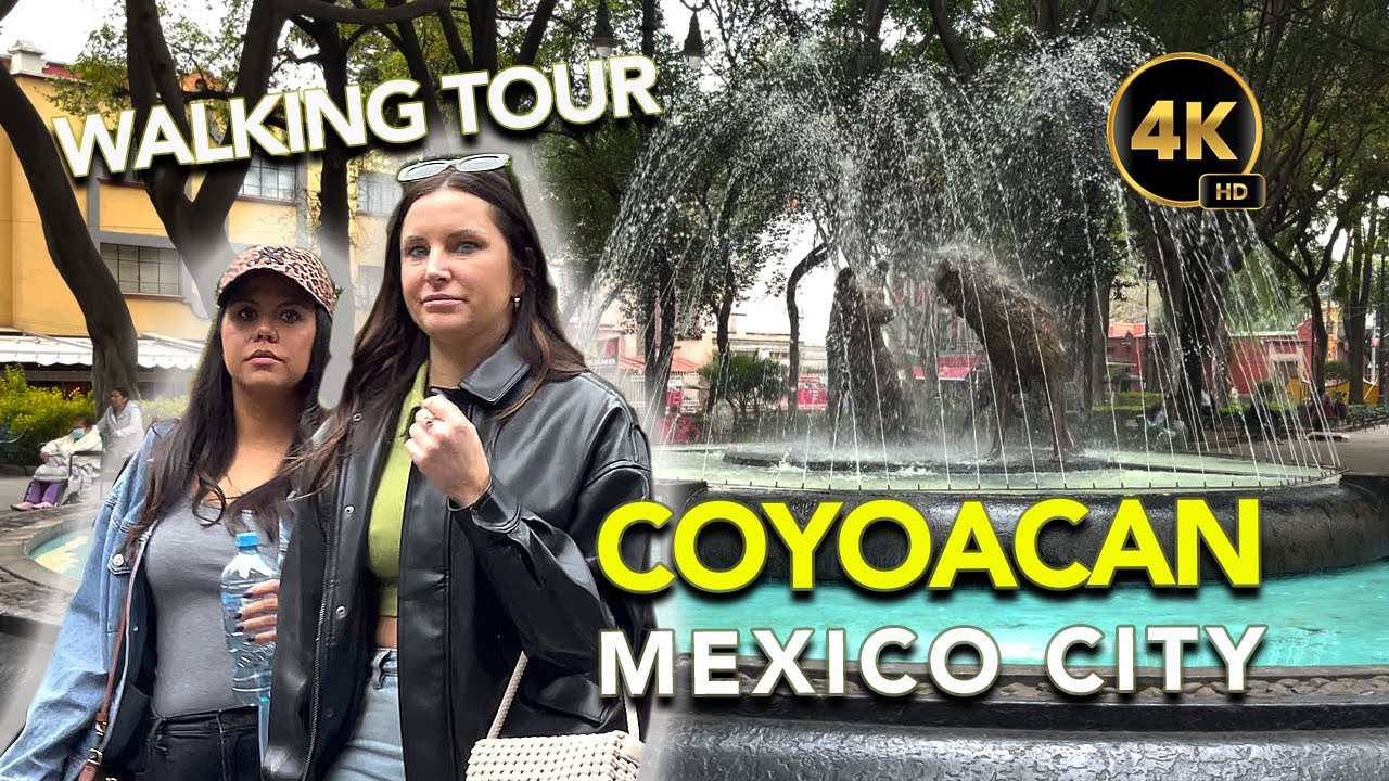 Walking tour COYOACAN MEXICO 🇲🇽 CITY | 4K | A very colorful and ...
