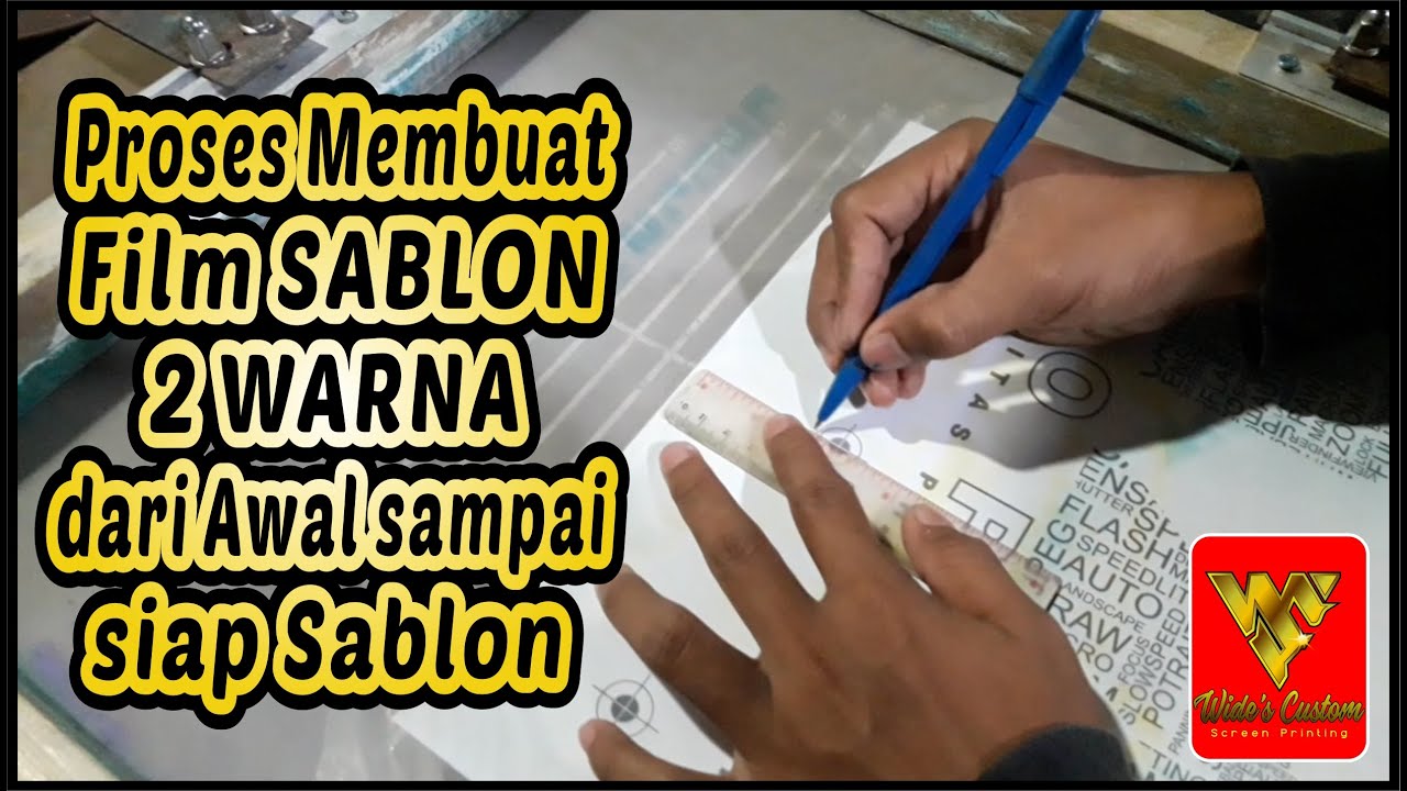 PROSES PEMBUATAN FILM SCREEN SABLON 2 WARNA - YouTube