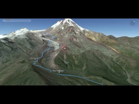 Trail to Mount Kazbek (5047m.)