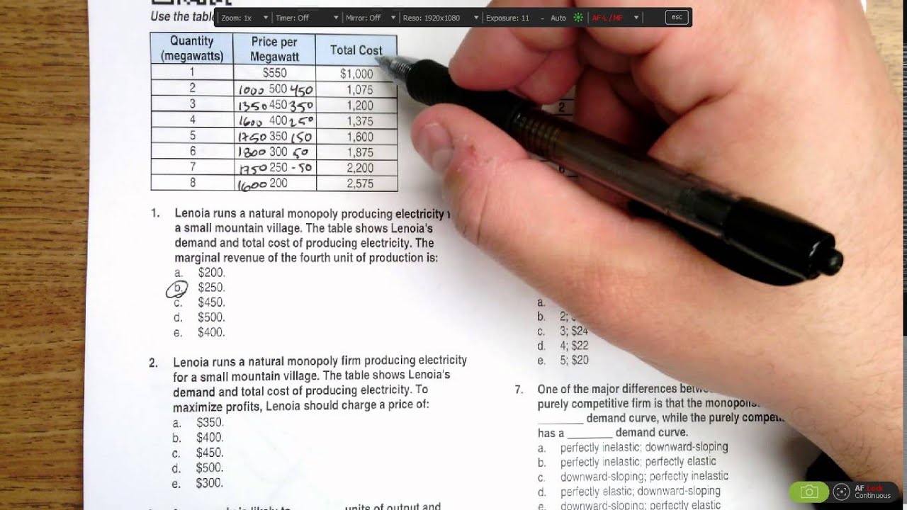 Micro Unit 5 Day 5 Problem #2 - YouTube