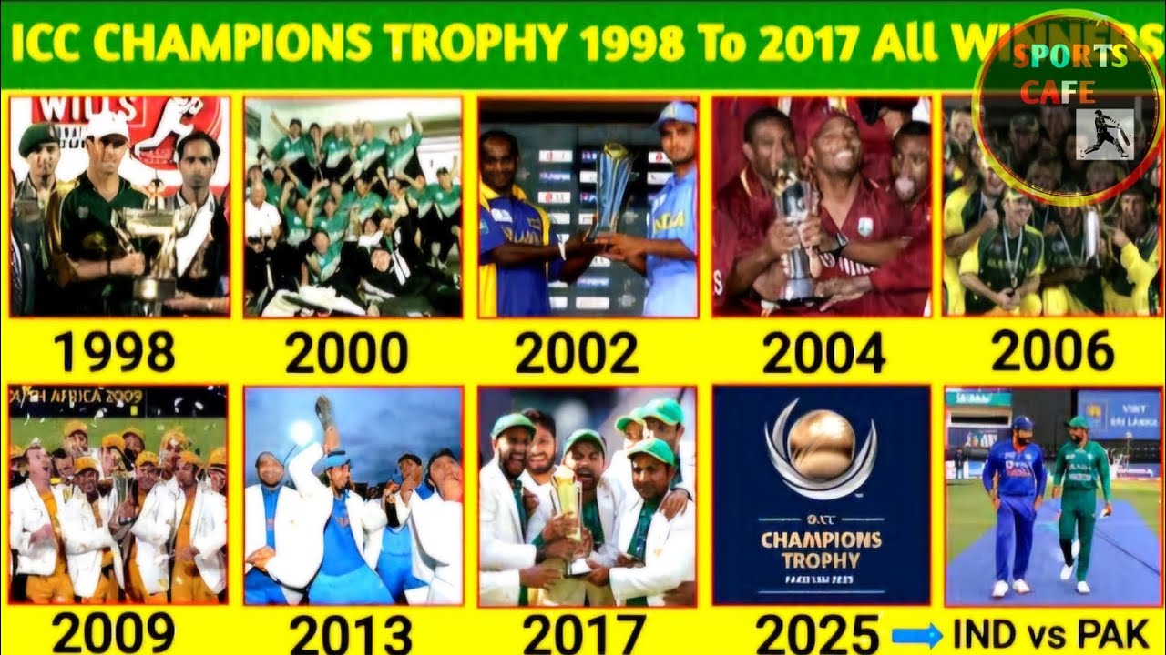ICC CHAMPIONS TROPHY 1998 - 2025 ALL WINNING TEAM & ANALYSIS - YouTube