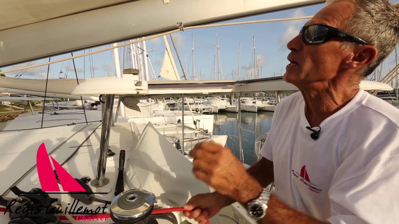 Prise de ris automatique sur catamaran Lagoon - YouTube