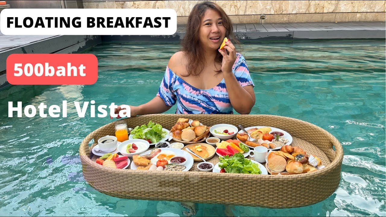 First Time Floating Breakfast 500 baht @ Pattaya Hotel Vista - YouTube