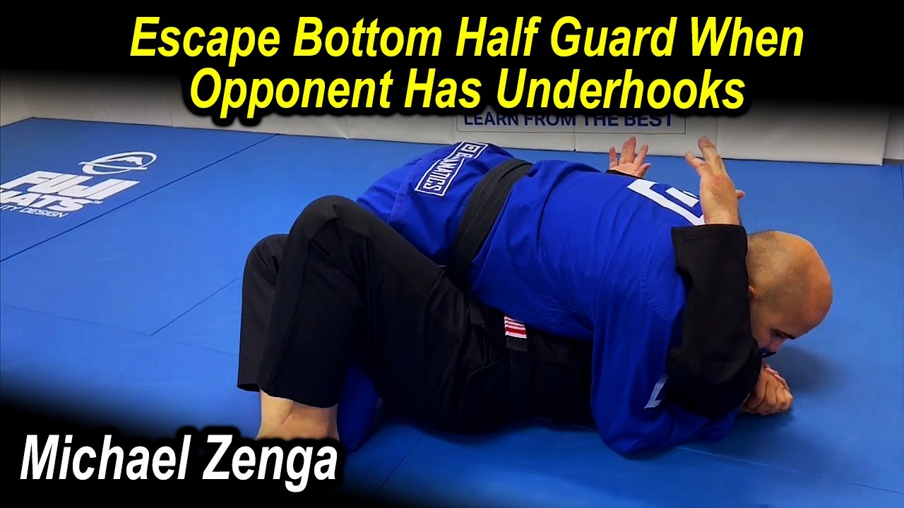 Escape Bottom Half Guard When Opponent Has Underhooks - Michael Zenga - YouTube