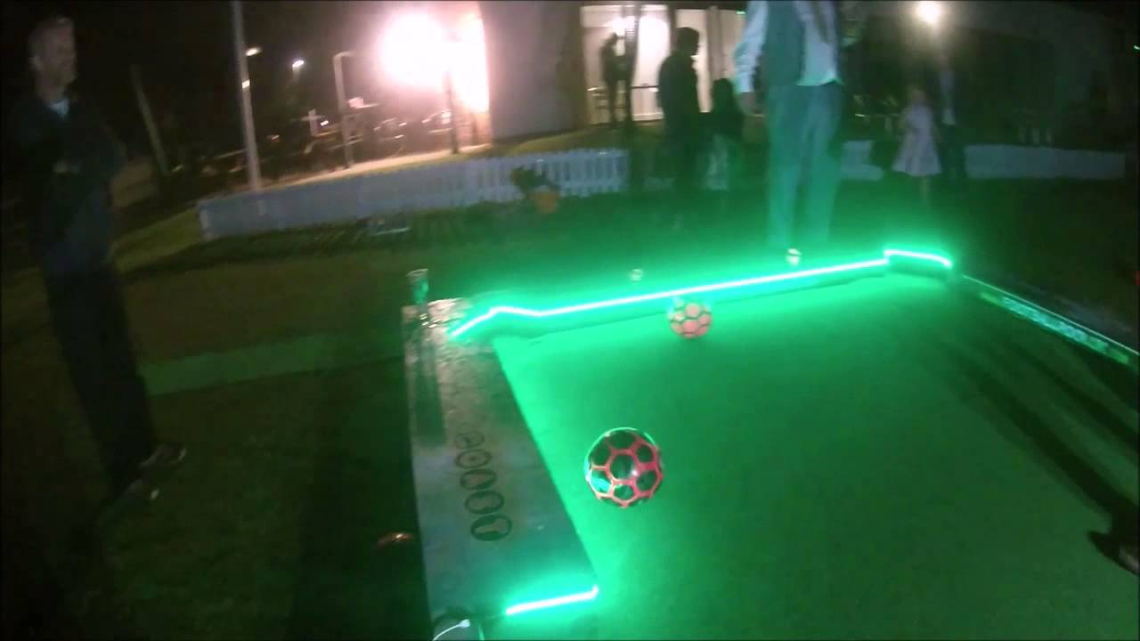 Footpool aka snookball trick shot - YouTube