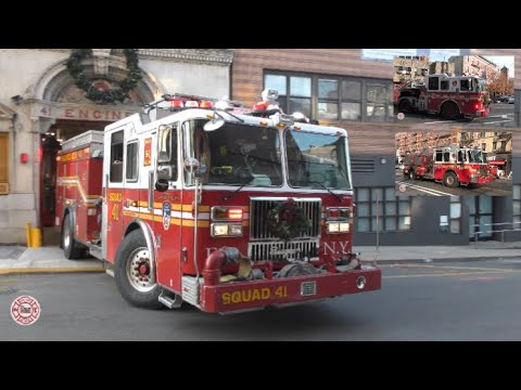 FDNY Squad 41, Engine 37 & Ladder 40 with Mount Sinai & FDNY EMS ...