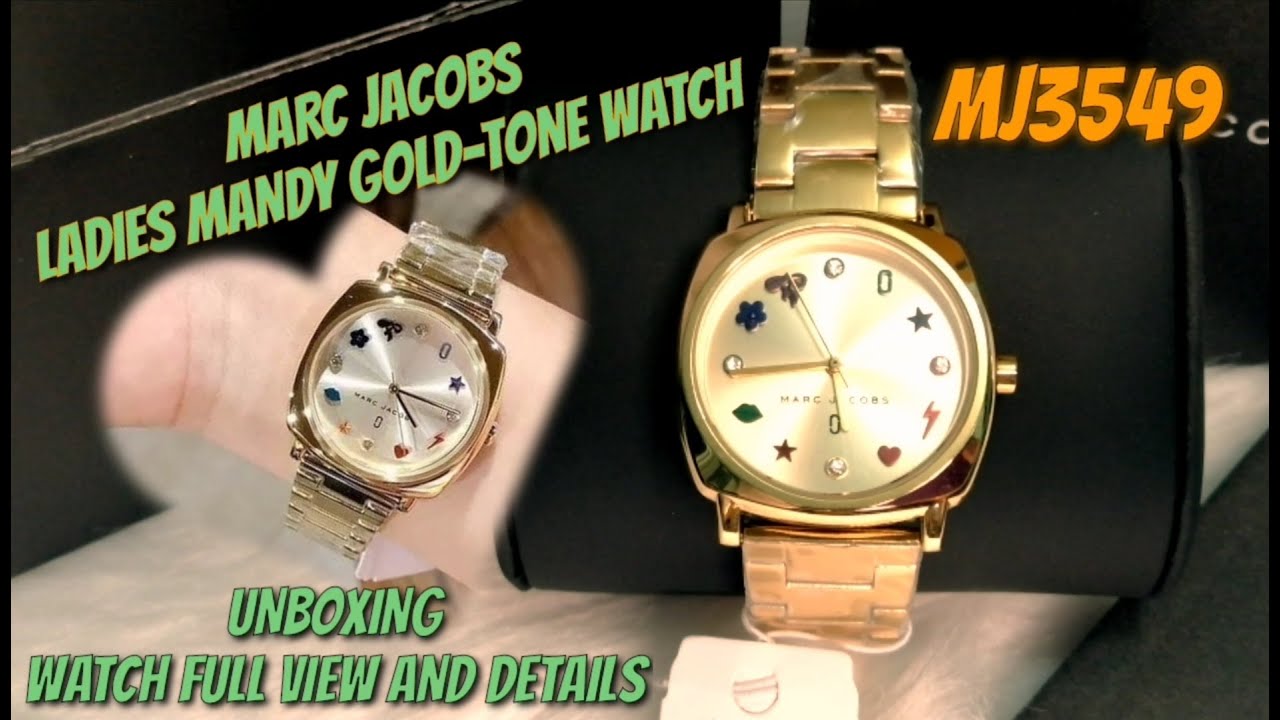 MJ3549 MARC JACOBS UNBOXING AND WATCH FULL VIEW DETAILS - YouTube