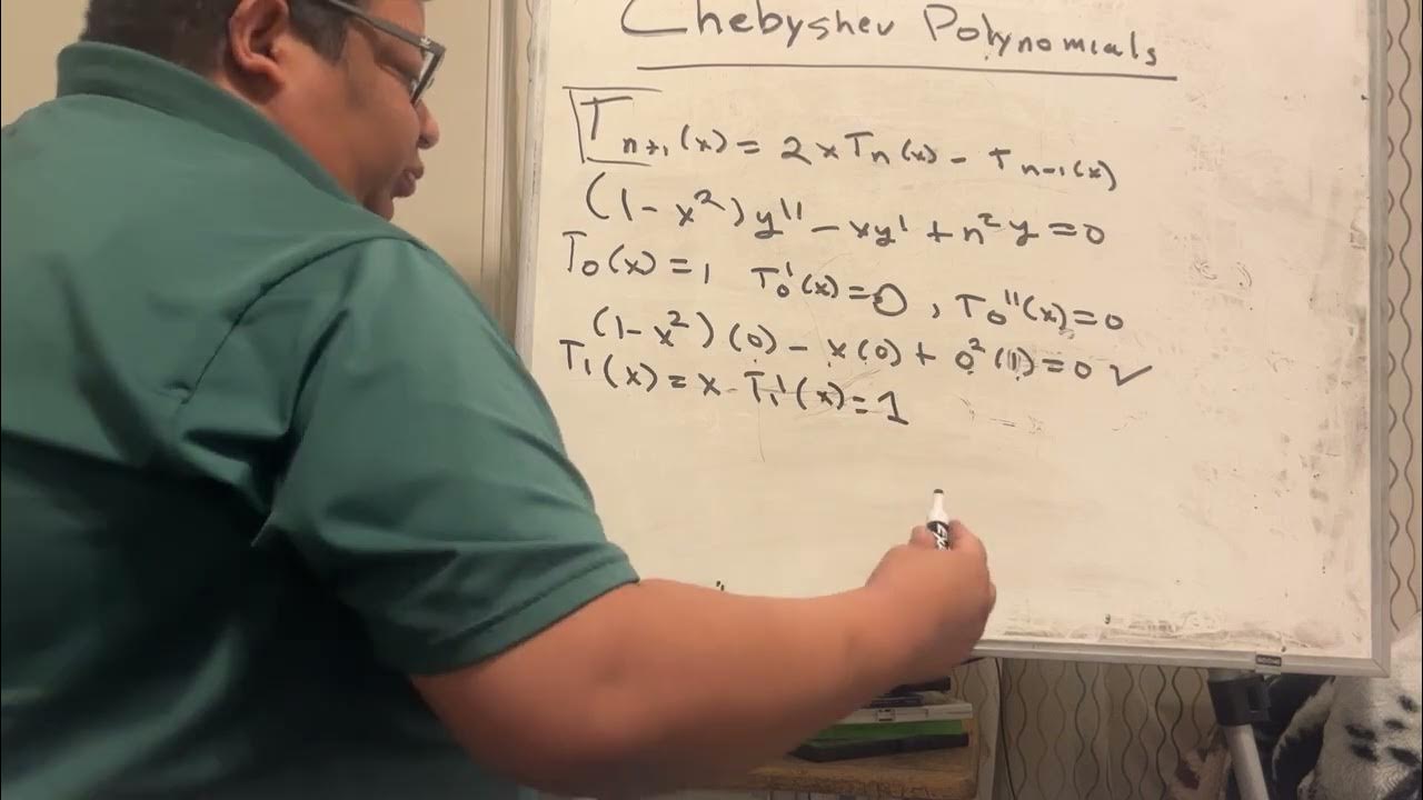 CALCULUS - CHEBYSHEV POLYNOMIALS ARE SOLUTIONS TO A DIFFERENTIAL EQUATION (1-X^2)Y"-XY'+N^2Y=0 ...