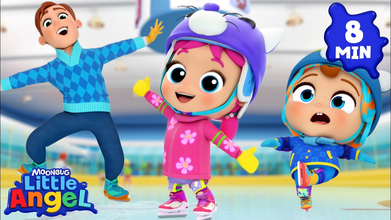 Baby John's Family Ice Skating & Hockey Fun! ⛸️ | Little Angel Nursery ...