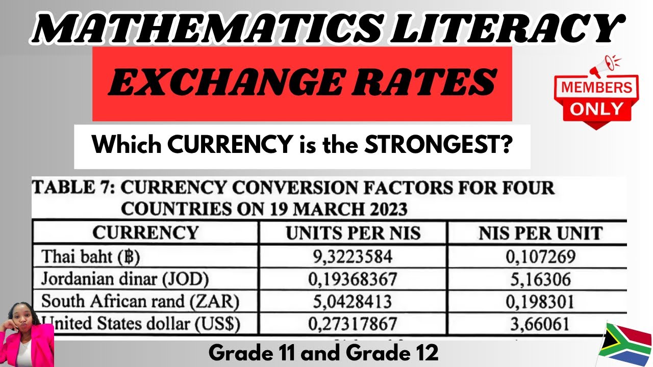 EXCHANGE RATES | Maths Literacy| Grade 11-12 - YouTube