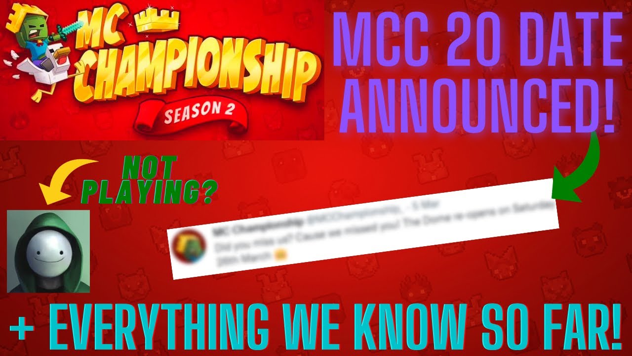 MCC 20 DATE ANNOUNCED + Everything We Know So Far! (Minecraft ...