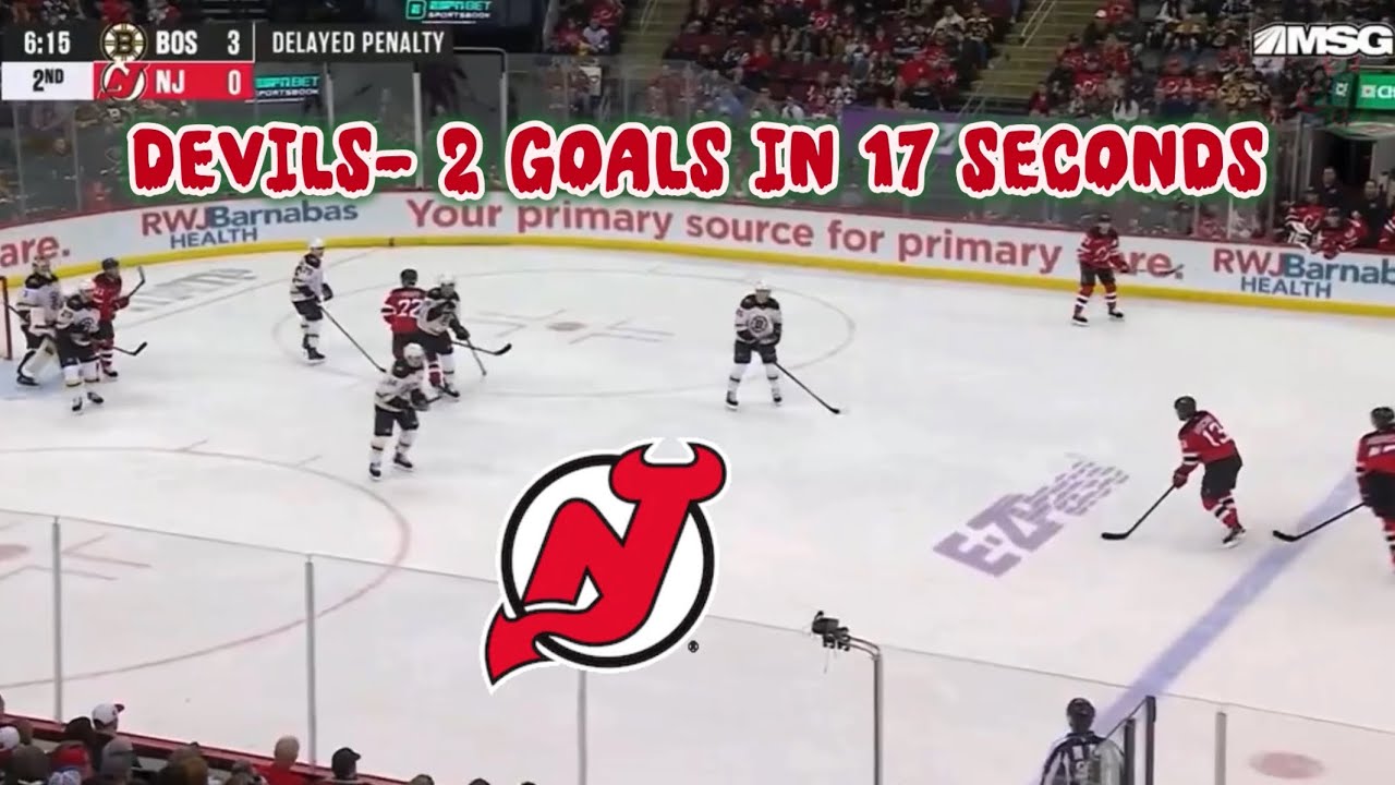 New Jersey Devils - 2 Goals In 17 Seconds #NJDevils - YouTube