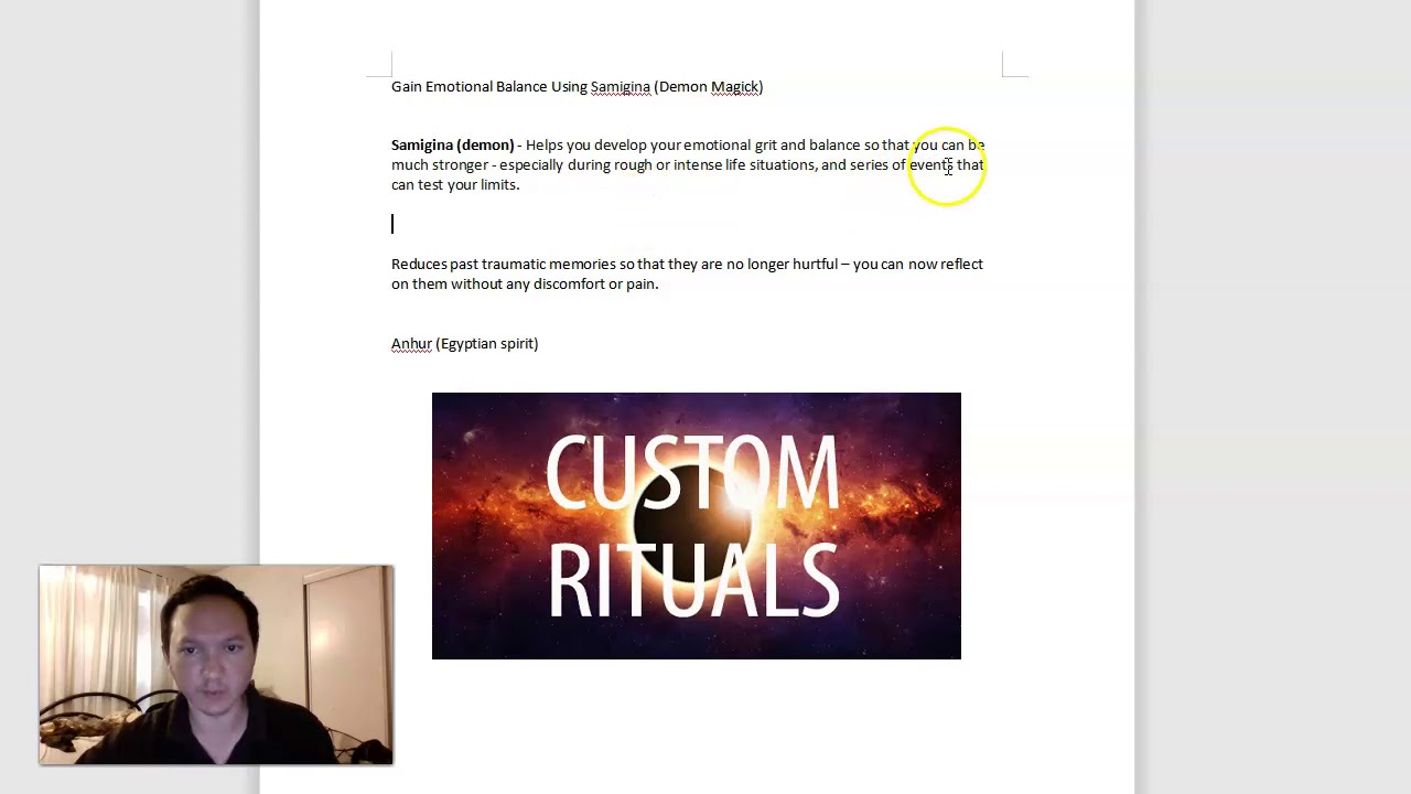 Gain Emotional Balance Using Samigina (Demon Magick) - YouTube