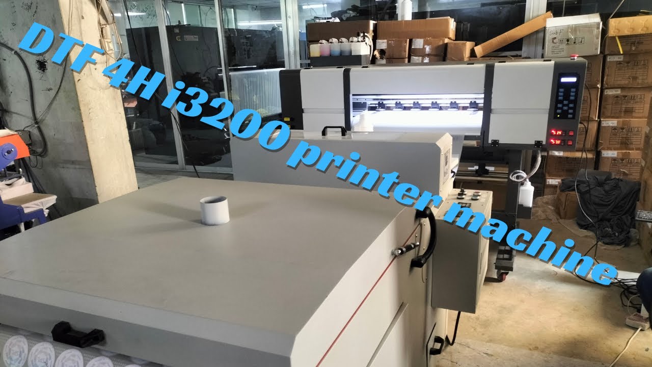 DTF printer machine Hoson i3200 4H printer - YouTube
