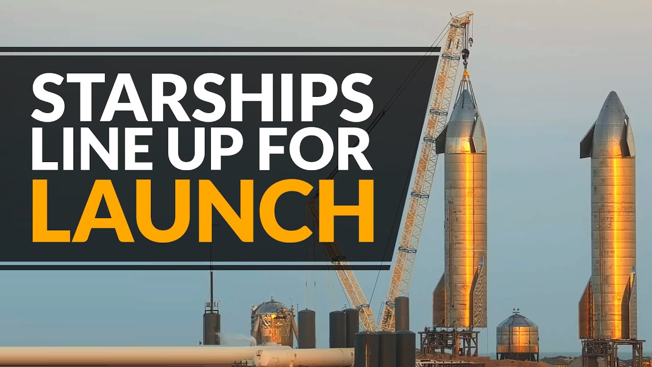 SpaceX Starships line up for flight - SN9 and SN10 at the pad - YouTube