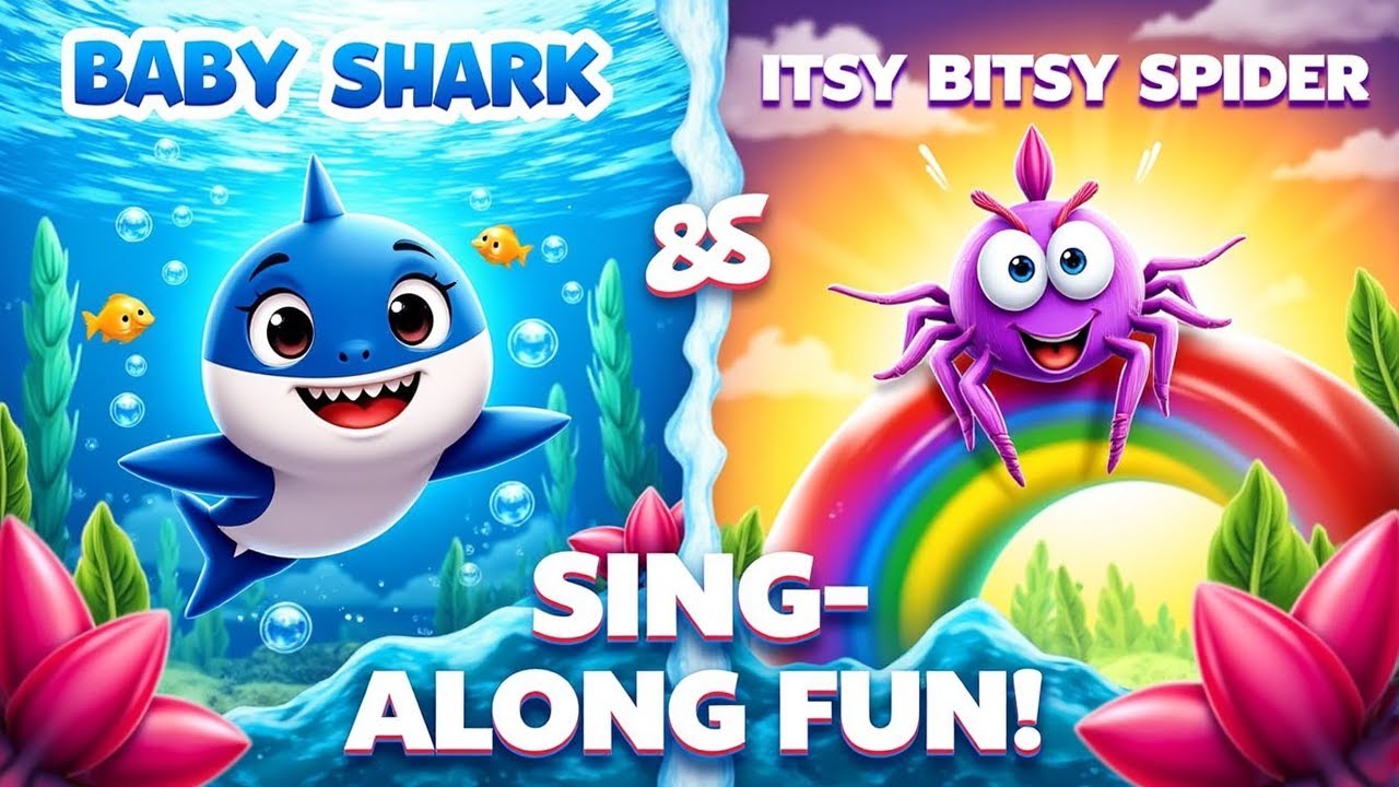 Nursery Rhymes baby shark| itsy bitsy spider | बेबी शार्क | इट्सी ...