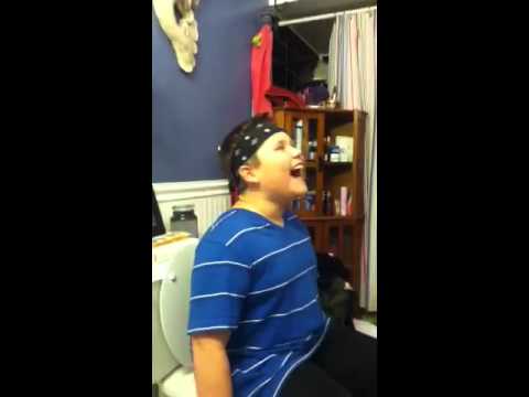 Boy forgets to pull his pants down - YouTube